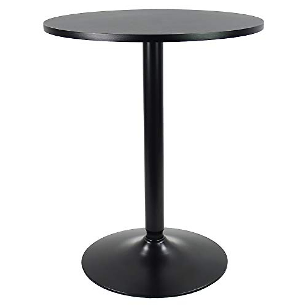 KKTONER Round Bar Table 23.6-Inch Top for Cocktail Bar Pub Dining Bistro (28.7H, Black)