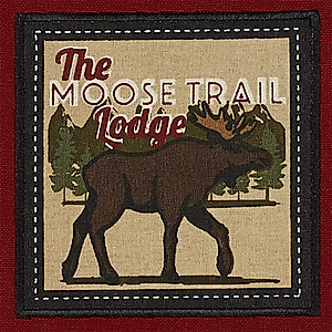 DII Kitchen Textile Collection, Potholder & Dishtowel Gift Set, Moose Trail, 2 Piece
