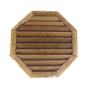 Miller Shingle Octagon Clear Cedar Vent, Flush Mount - 18 inch x 18 inch