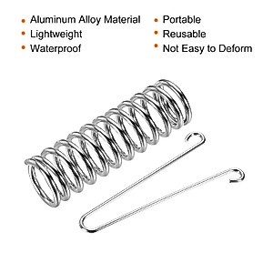 MECCANIXITY Tent Spring Buckle, 120x37mm Heavy Type Stainless Steel Rope Tensioner Accessories for Awning Tarps Wire Racks, Pack of 5