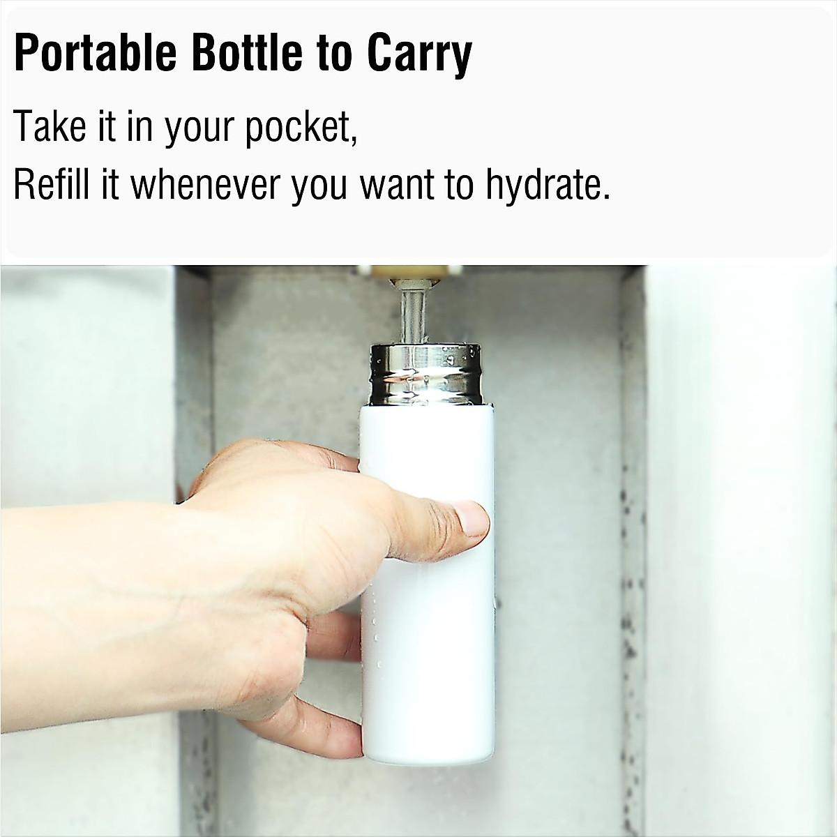 Dxobay Cute Slim Water Bottles, Mini Kids Water Bottle, Insulated Stainless Steel Water Bottles, Thermos Water Bottle with Vacuum Sealing & Double Wall Design(4.4 Oz, Red)