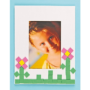 Baker Ross EV721 Rainbow Mosaic Squares - Pack of 1950, Self Adhesive Foam Stickers for Kids to Use in Arts and Crafts Activities, Assorted, 1cm x 1cm