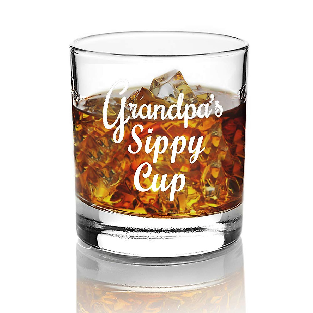 Perfectinsoy Grandpa's Sippy Cup Whiskey Glass, Grandpa Whiskey Glass, Funny Birthday Gift for Grandpa, Papa, Dads, Grandfather to be, Baby Shower, Funny Gift for Dad from Daughter Son Kids