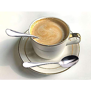 Mini Skater 6 Pcs Stainless Steel Spoons 5.5 Inch Small Mirror Polishing Tea Dessert Coffee Soup Dinner Spoon for Toddlers Students