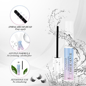 LANKIZ Lash Clusters Kit, Individual Lashes Kit, 120pcs Wispy Cluster Eyelashes Extension with Lash Bond & Seal and Lash Remover Kit