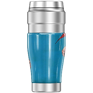 THERMOS Superman Character STAINLESS KING Stainless Steel Travel Tumbler, Vacuum insulated & Double Wall, 16oz