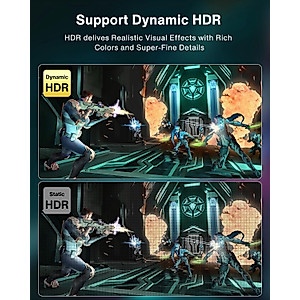 IVANKY DisplayPort Cable 10ft 1.4, 8K DP to DP Cable[8K@60Hz, 4K@144Hz, 1080P@240Hz], Support HBR3, 32.4Gbps, HDCP 2.2, HDR, 8K Display Port Cord Compatible for Gaming Monitor, TV, PC, Laptop - 10ft