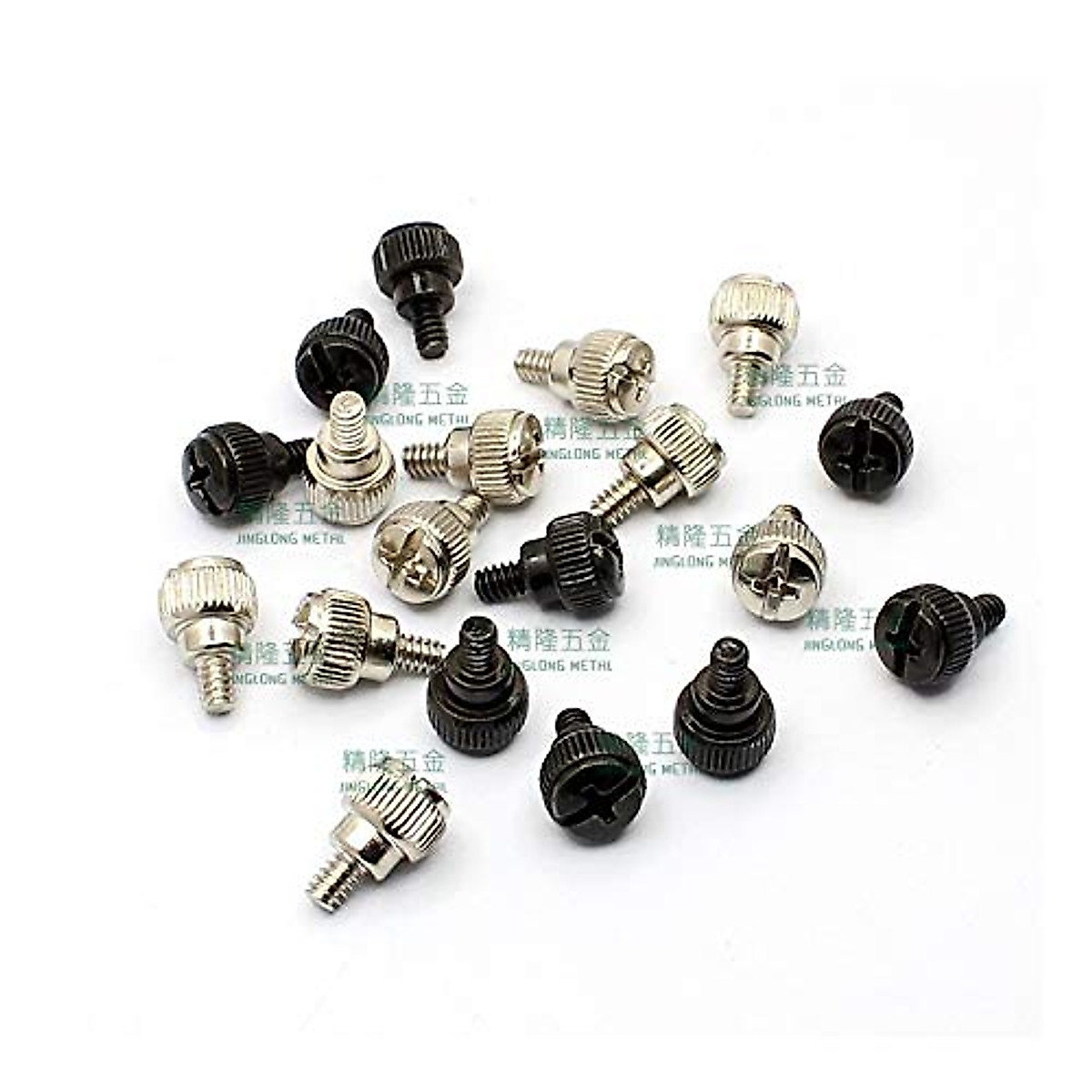 10Pcs 6#-32x5 Thread Teeth for Computer PC Case Cooling Fan Toolless Adjustment Screw Thumbscrews Thumb Screw M3.5 - (Black 10pcs) SCRW-127868