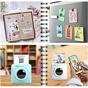 BISOFICE PAPERANG Pocket Printer BT Wireless Thermal Printer Portable Mobile Printer 200dpi for Photo Picture Receipt Memo Note Label Sticker Compatible with Android iOS Windows Mac