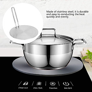 Stainless Steel Heat Diffuser Induction Plate Adapter Converter Gas Electric Cooker Plate for Electric Gas Stove Glass Induction Cooktop Heat Diffuser Cooking Induction Adapter Hob Ring Plate (20cm)