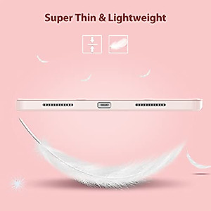 Gahwa iPad 10.9 Inch Case with Pencil Holder for iPad Air 5th Generation Case 2022/ iPad Air Case 4th Generation 2020[Support iPad 2nd Pencil Charging], Smart Case with Auto Sleep/Wake(Pink)