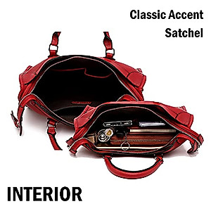 Scarleton Purses for Women, Crossbody Bags for Women, Studded Shoulder Bag, Top Handle Handbags for Women with Strap, H207310A, Red