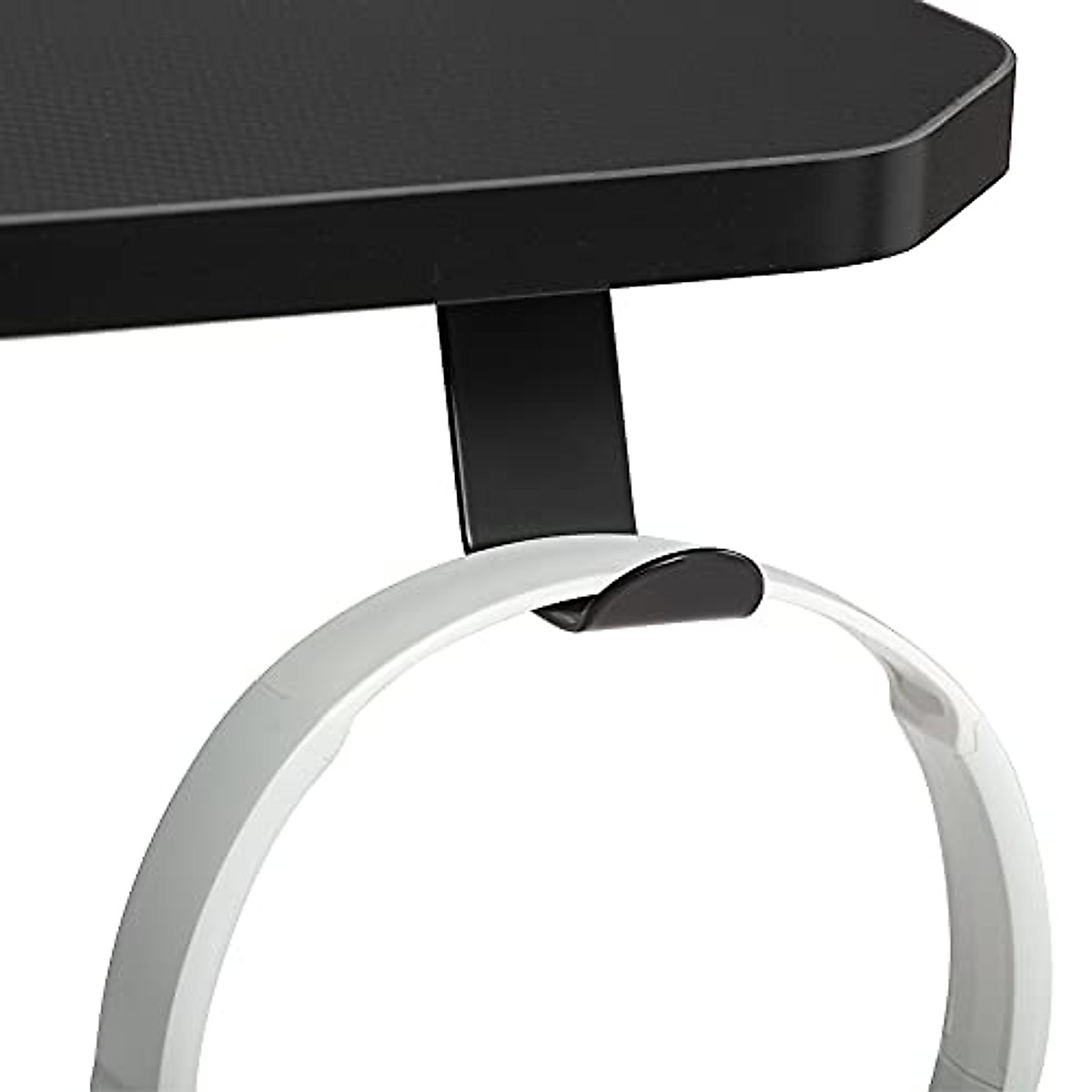 Safco Products Ultimate Computer Gaming Desk, with Under Desk LED Lighting, Cup Holder, Headphone Hook. 47.2 W x 23.6 D x 29.5 H