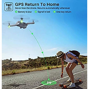 SYMA X500 4K Drone with UHD Camera for Adults, Easy GPS Quadcopter for Beginner with 56mins Flight Time, Brush Motor, 5GHz FPV Transmission, Auto Return Home, Follow Me, Light Positioning, 2 Batteries