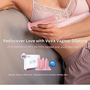Six Longer Sizes VuVa Dilators Made in USA BPA Free Set with Instructions and Travel Pouch - Set of 6