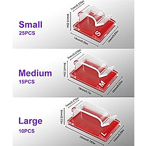 EndlesShine Wire Clips [3 Sizes 50pcs], Adhesive Wire Organizer Cable Holder Cord Management Command Clips for Office and Home (Clear)