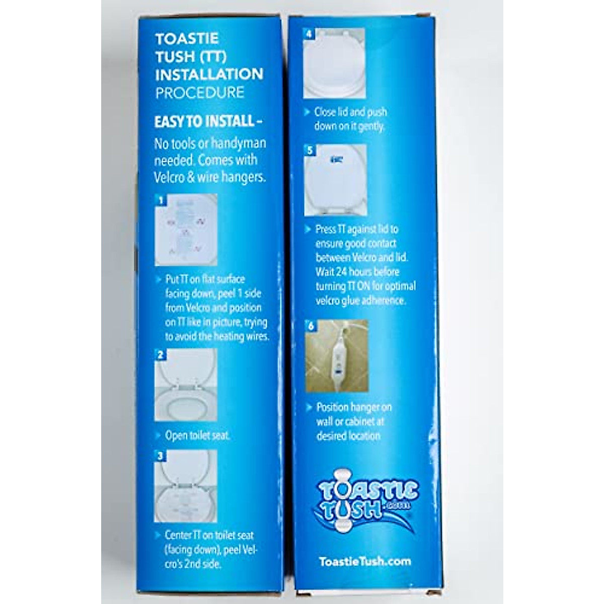 Toastie Tush Innovative Elongated Toilet Seat Warmer | Easy to Install, Easy to Clean, Heated Toilet Seat Elongated | Waterproof Warm Toilet Seat | Electric Elongated Toilet Seat Cover Heater