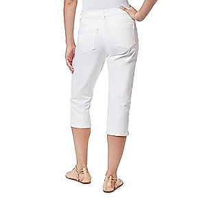 Bandolino Women's Mandie 5 Pocket High Rise Capri, White