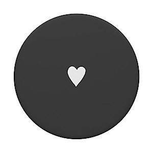 Anthracite Hand Drawn Heart Minimalist Minimalistic Art PopSockets Swappable PopGrip