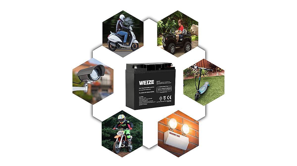WEIZE 12V 20AH Battery - Reliable Power for Various Uses