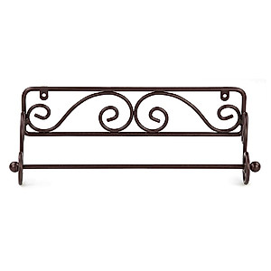 Home Basics Bronze Wall Mounted Paper Towel Holder 12 x 3 x 5 inches