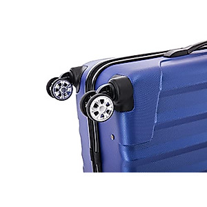 Rockland Santa Monica Hardside Spinner Wheel Luggage, Blue, 19", 24", 28"