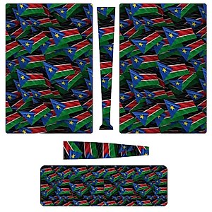 South Sudan Flag Compatible with PS5 Console and Controller Sticker Skin, Durable, Scratch-Resistant, and Bubble-Free (Digital Version)