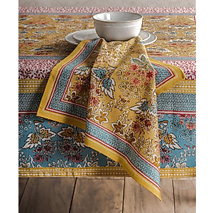 Maison d' Hermine Napkin 100% Cotton Set of 4 Decorative Washable Table Cloth Napkins, Dining, Home, Wedding, Banquet, Buffet, Marquise - Spring/Summer (20”x20”)