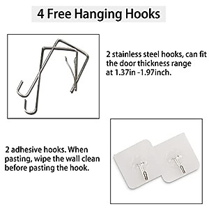 Red Pink Watermelon Hanging Laundry Hamper large Wall Mounted Laundry Basket with Stainless Steel Hooks Laundry Room Organization and Storage Saving Space Over the Door Laundry Bag