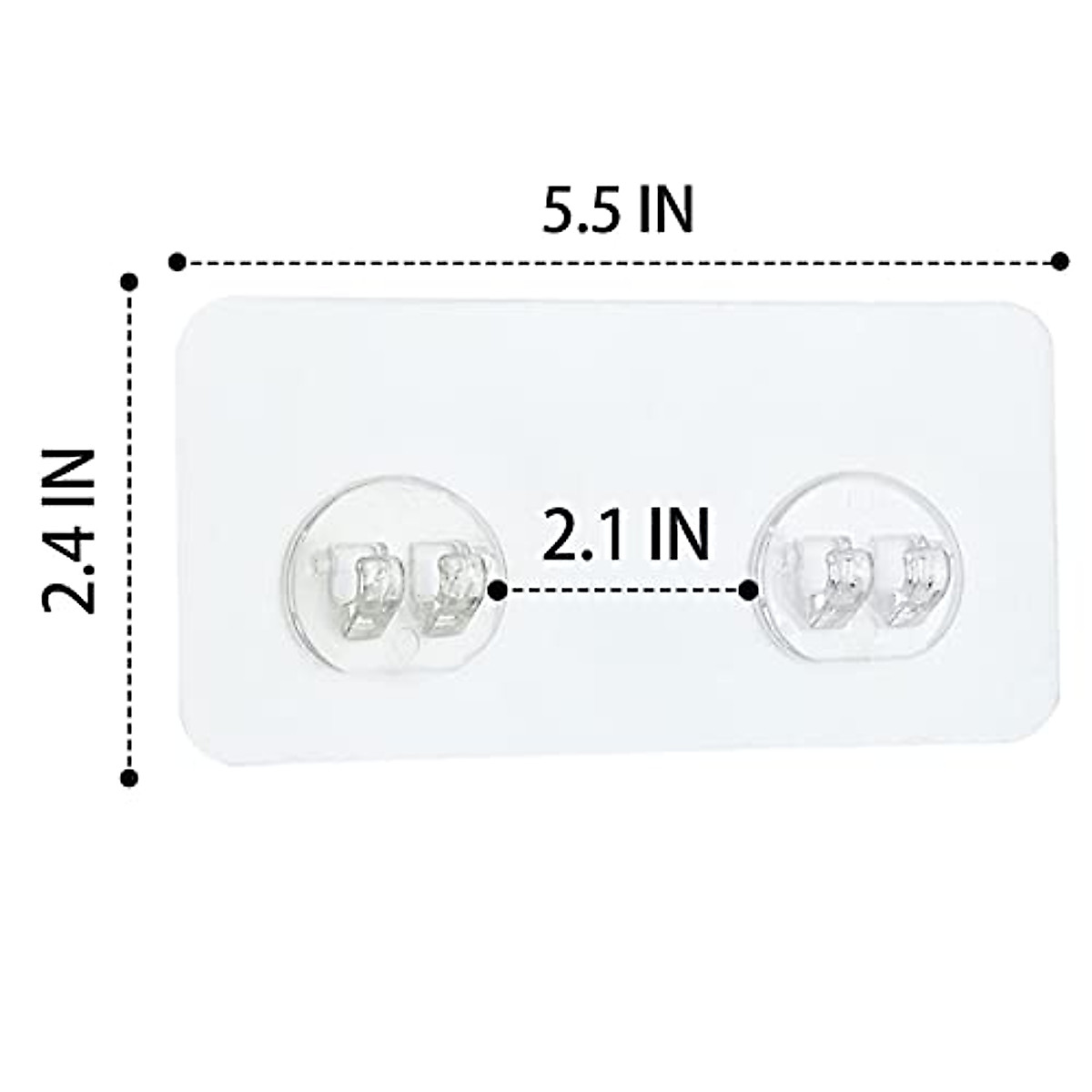 8 Pack Shower Caddy Adhesive Hooks Sticker Strong Adhesive Wall Hooks Waterproof Adhesive Hooks for Bathroom Storage Shelves and Kitchen Racks (Double Hook)