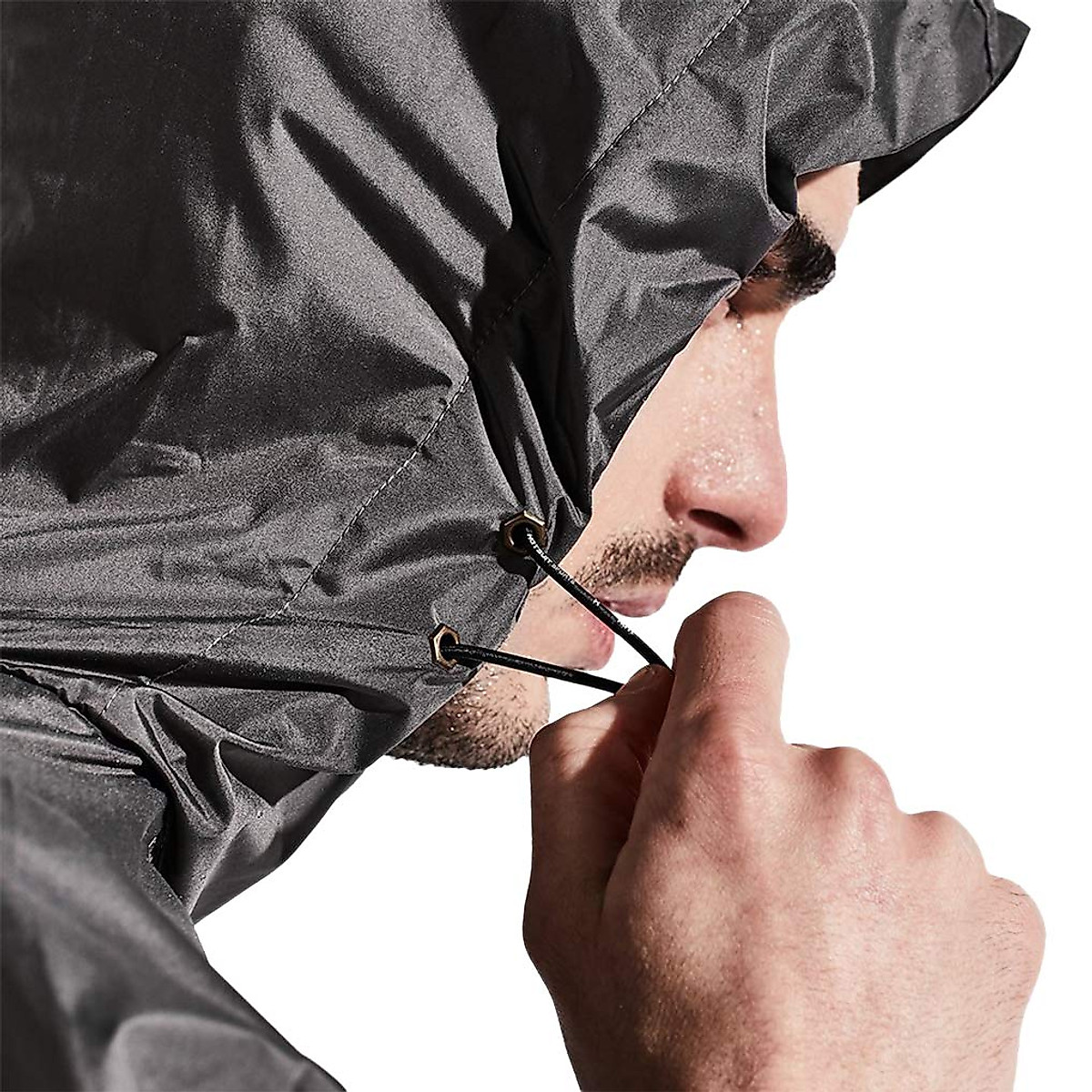 HOTSUIT Sauna Suit for Men Sweat Sauna Jacket Pant Gym Workout Sweat Suits, Gray, XXL