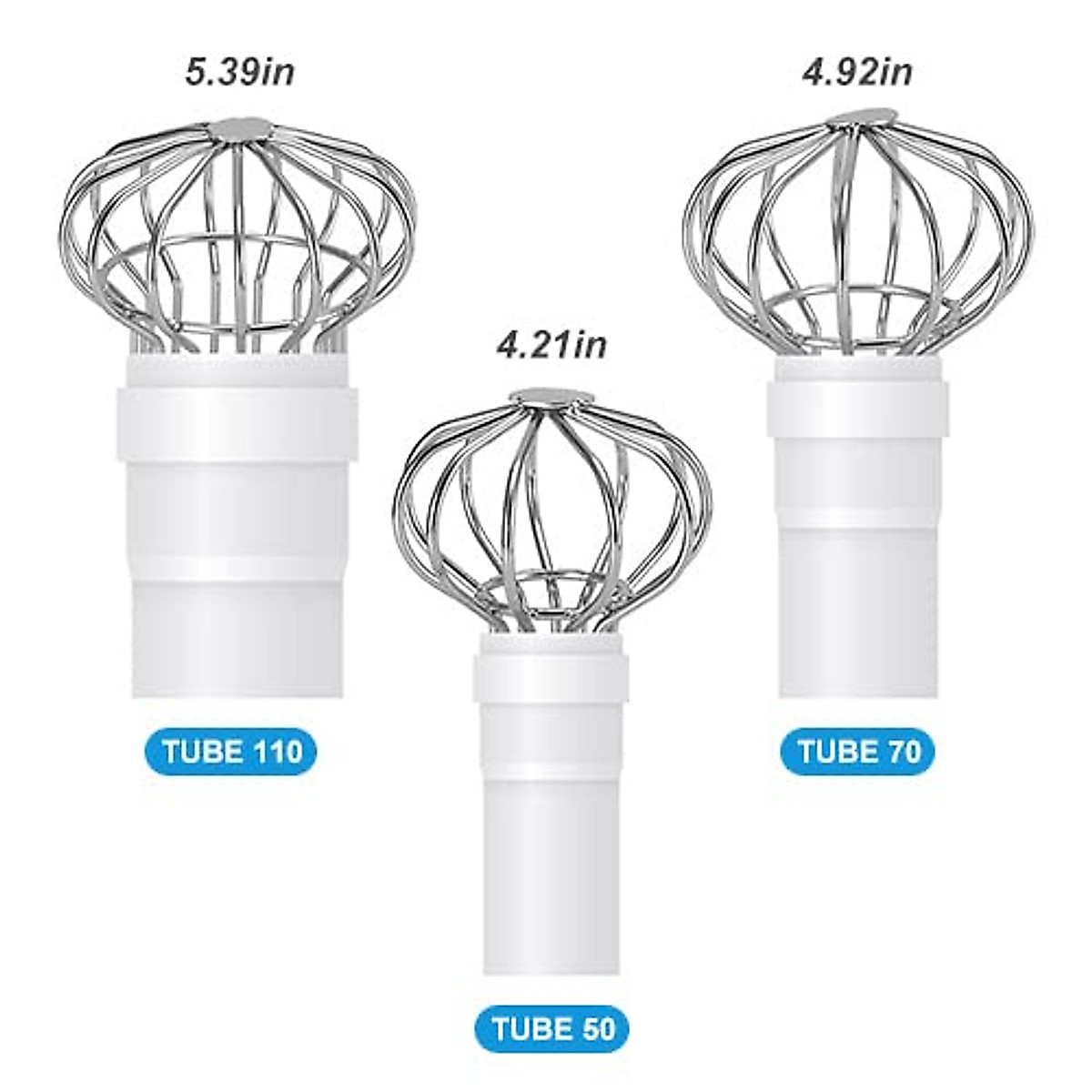 Tissting Gutter Balloon Guard Filter Stainless Steel Gutter Guard Downpipe Outlet Leaf Guard Floor Drain for Roof, Balcony, Yard, Garden(Tube 50)