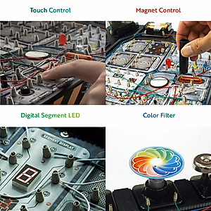 Playz Advanced Electrical Circuit Board Engineering Kit for Kids with 328+ STEM Projects on Electricity, Voltage, Currents, Resistance, & Magnetic Science | Gift for Children Age 8-13+
