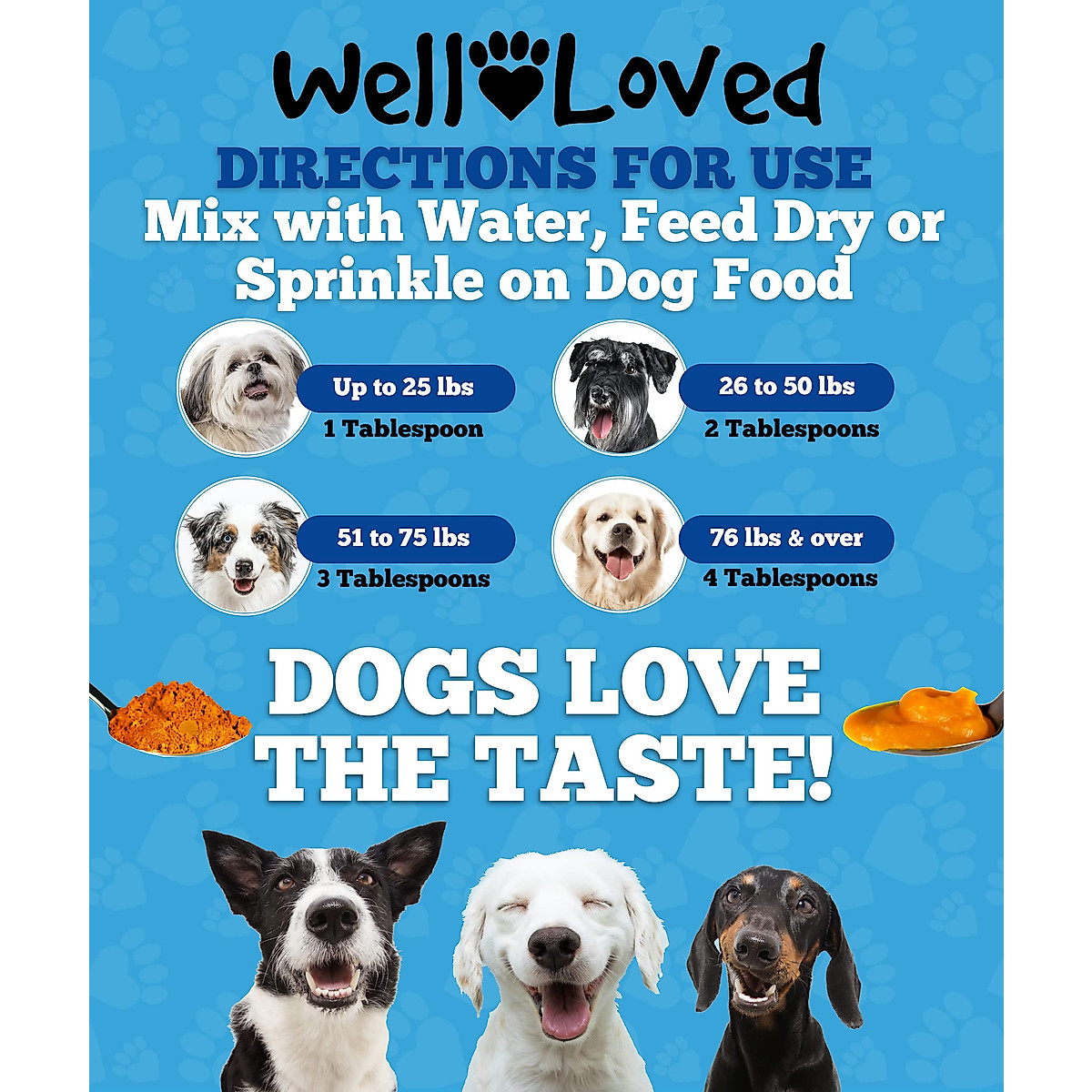 Well Loved Pumpkin for Dogs - Pumpkin Puree, Canned Pumpkin (Alternative), Fiber for Dogs, Probiotic Powder, Pumpkin Powder, Dog Diarrhea, Digestive Support, Perfect for Firm Poops and No Scoots, 6 oz