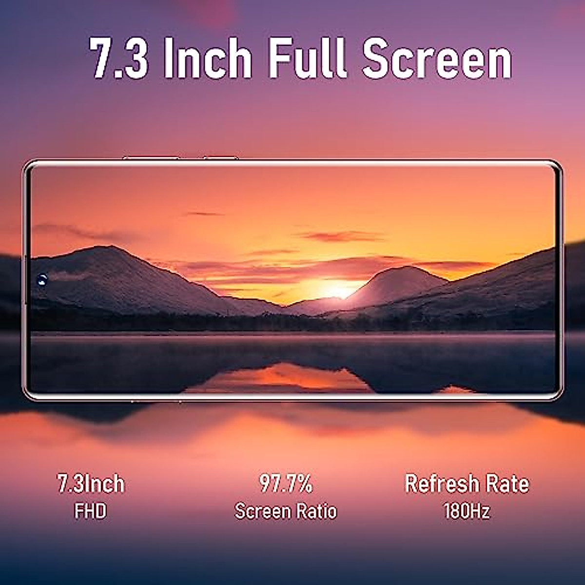 WV LeisureMaster C21 5G Smartphone Unlocked, 7.3" FHD+ Display 180Hz, 120MP Triple Camera,7300 mAh Battery, 4GB+128GB/256GB Android 12 Dual SIM Cell Phones Unlocked with Headset/Pen/GPS/Face ID