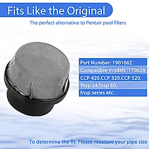 190106Z Screen Cap Air Bleeder Screen Replacement for Pentair, EasyClean D.E. and Quad D.E Filters.190106z Screen Cap,Screen Cap 190106z,190106z Pentair (1 Pcs)