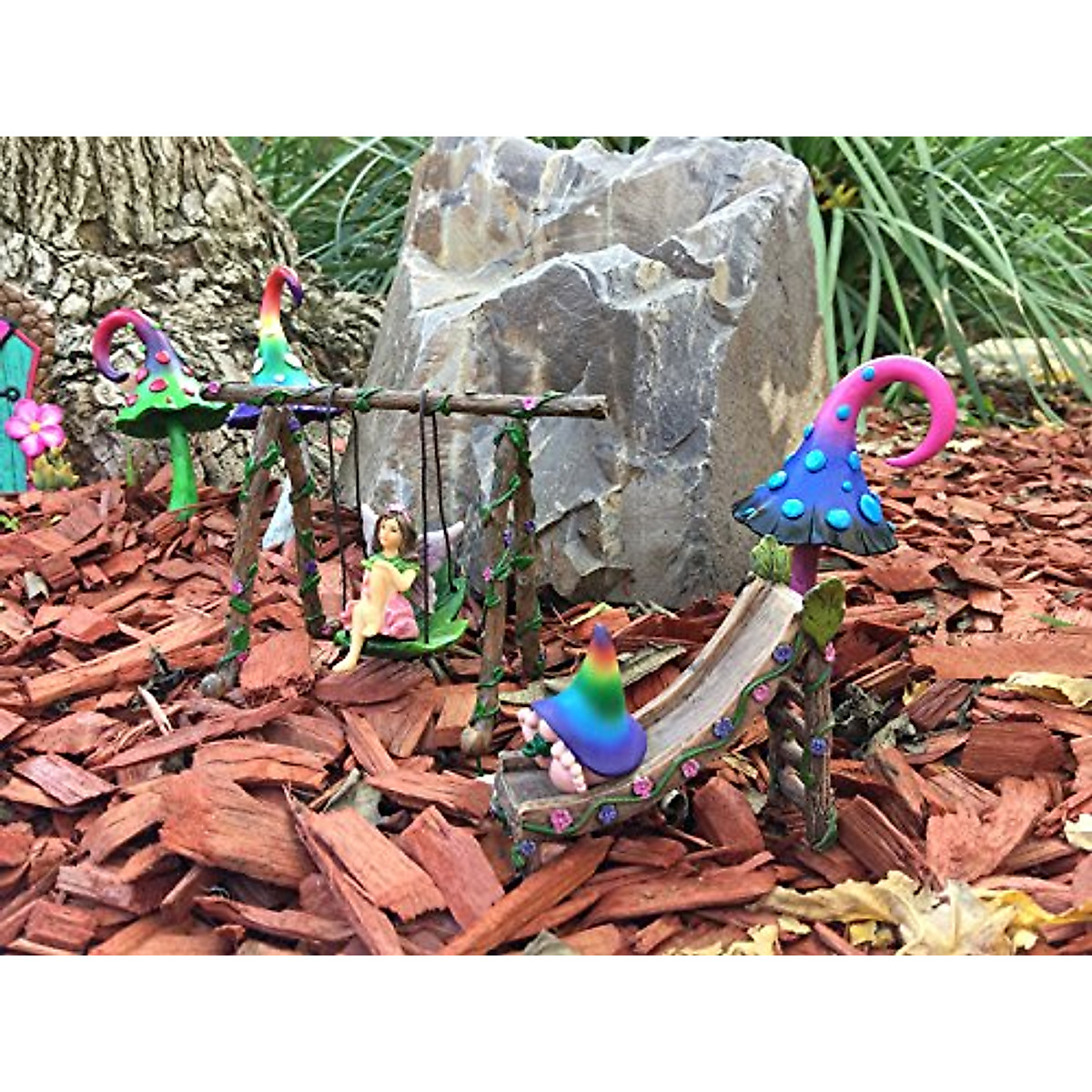 GlitZGlam Emma The Sitting Garden Fairy – a Miniature Fairy Statue for Your Fairy Garden
