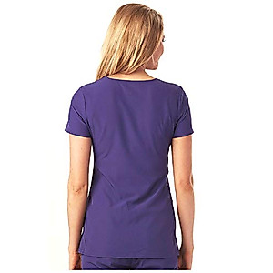 HeartSoul Break on Through Women Scrubs Set Shaped V-Neck Top 20710 & Drawstring Pant 20110 (Grape M/M)