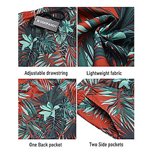 COOFANDY Men's Swim Trunks Board Shorts Summer Beach Shorts Swimsuit Swimwear for Men - No Liner