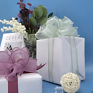 Blavermant Wrapping Paper White Glitter Mini Roll - 17" x 33 ft - Solid Color Paper Perfect for Wedding, Birthday, Christmas, Baby Shower, Valentine's Day