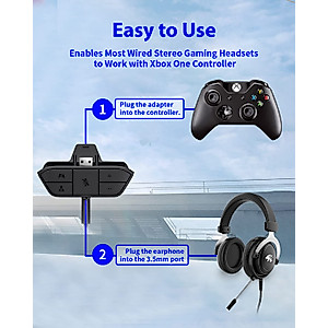 OLCLSS Stereo Headset Adapter for Xbox One, Xbox Headset Adapter, Xbox One Headset Adapter, Adjust Audio Balance (model 2)
