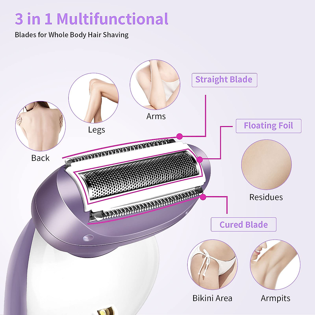 Replacement Women Shaver Head for krovena Women Electric Razor