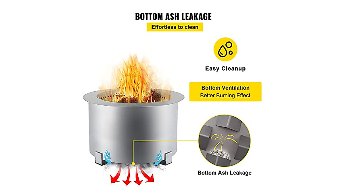 VEVOR Smokeless Fire Pit - Perfect for Outdoor Gatherings