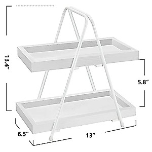 2 Tier Bathroom Countertop Organizer, Counter Standing Rack Cosmetic Holder, Bathroom Shelf Organizer for Counter, Bathroom Tray Counter Stand Rack
