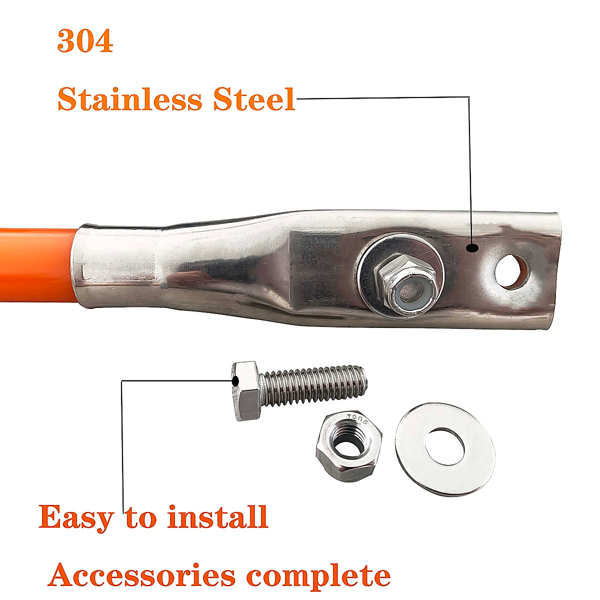 SUONE 28''Snow Plow Blade Markers Guides Kit 304 Vertical Stud MountNever Break Stainless Steel Join Fit forBlizzard Boss SNO-Way Western Snowplows & Many More Pickup Truck SUV UTV ATV