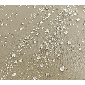 Room Divider 87" W x 65" H Beige | 4-Panel Folding Privacy Screen | Portable Room Partition | Garden Separation Paravent | Water Repellent Indoor & Outdoor Freestanding Wall