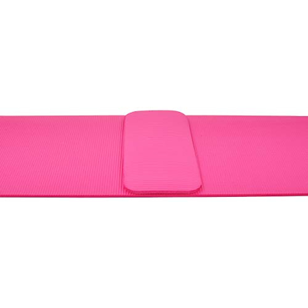Signature Fitness All Purpose 1/2-Inch Extra Thick High Density Anti-Tear Exercise Yoga Mat and Knee Pad with Carrying Strap, Pink
