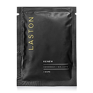 Laston Renew 8ct Leather Purse Cleaner Handbag Wipes | Cleans, Rescues, & Renews Luxury Designer Handbags, Purses, Wallets | 8 Individually-Packed Single Travel Wipes Per Box