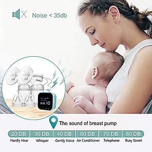 Electric Breast Pump Rechargeable Double Pumps Portable Powered Breast Pump Electric Breast Breastfeeding Pump