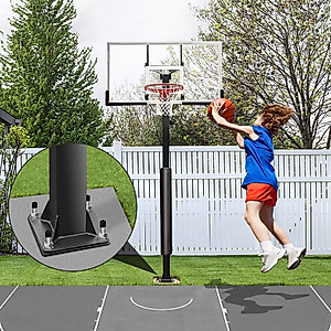 Toriexon Basketball Hoop Anchor Kit 9”, Universal Fit Ground Anchor Kit, Basketball Mounting Kit for Easy Relocation and Compatible with All Basketball Goals